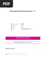 Dossier Professionnel Version Finale A Remplire | PDF