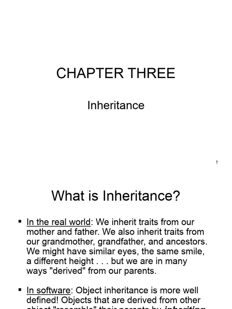 CHAPTER 3 Inheritance | PDF | Inheritance (Object Oriented Programming) | Method (Computer ...