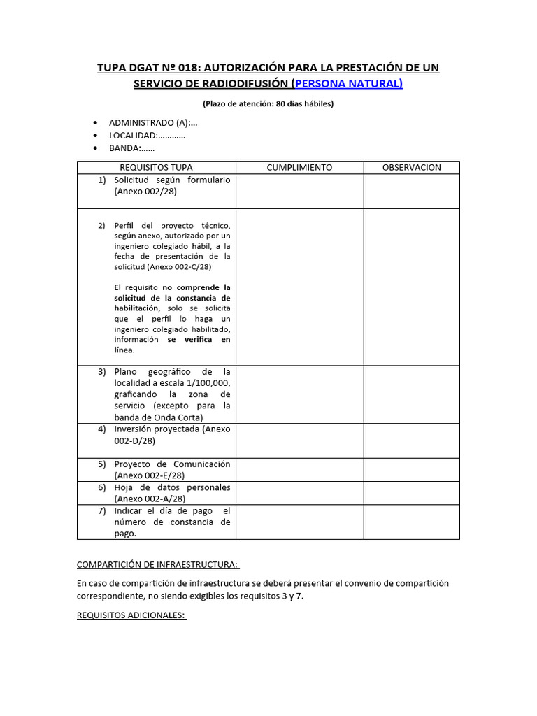 Check List DGAT #018 | PDF