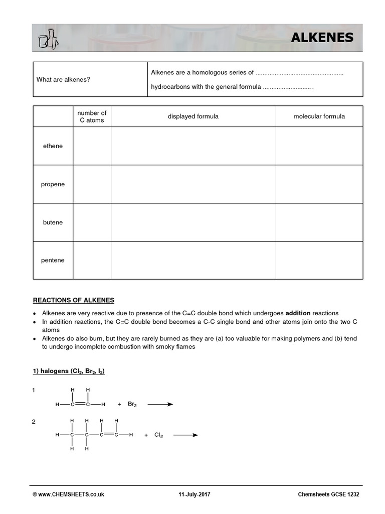 Alkenes | PDF | Science & Mathematics