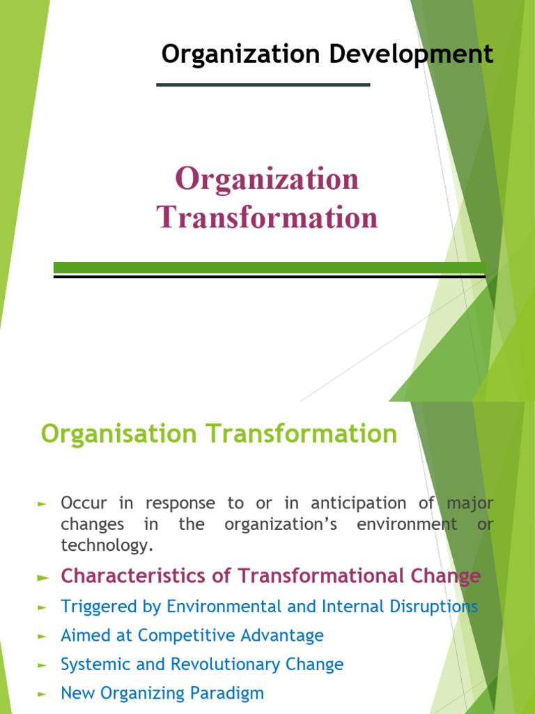 Organization Development Organization Transformation | PDF | Leadership ...