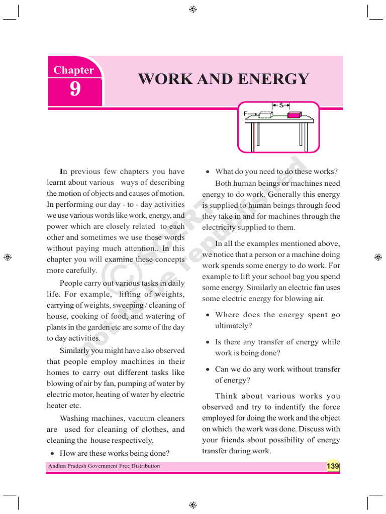 AP Board Class 9 Physical Science Textbook Chapter 9 | PDF | Force ...