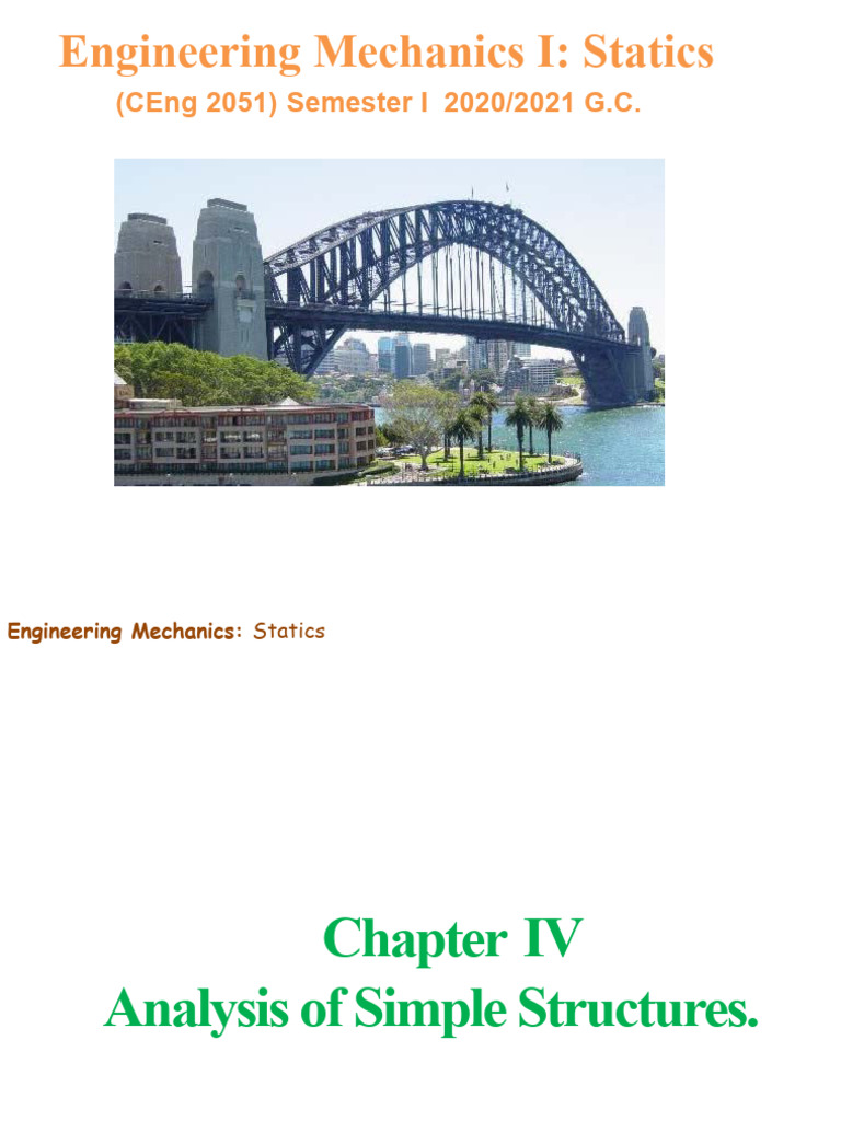 Chapter 4-Analysis of Simple Structures11 | PDF | Truss | Structural ...