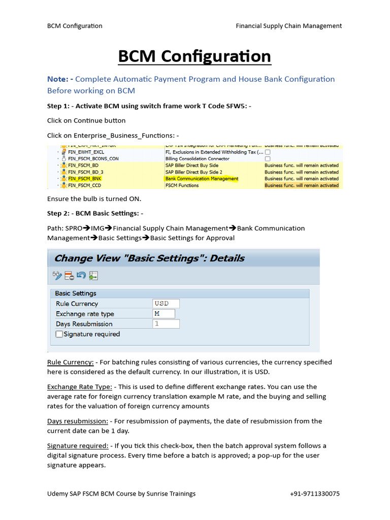 SAP FSCM Treasury Bank Communication Management-1 | PDF | Currency | Banks