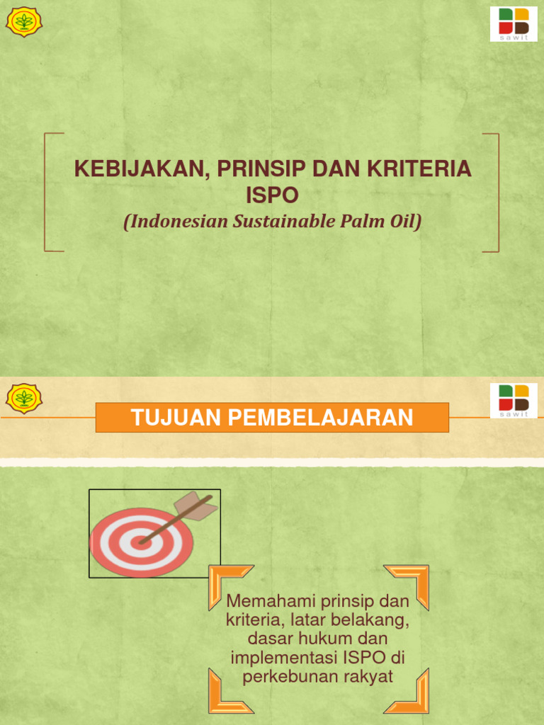 Kebijakan, Prinsip Dan Kriteria ISPO | PDF
