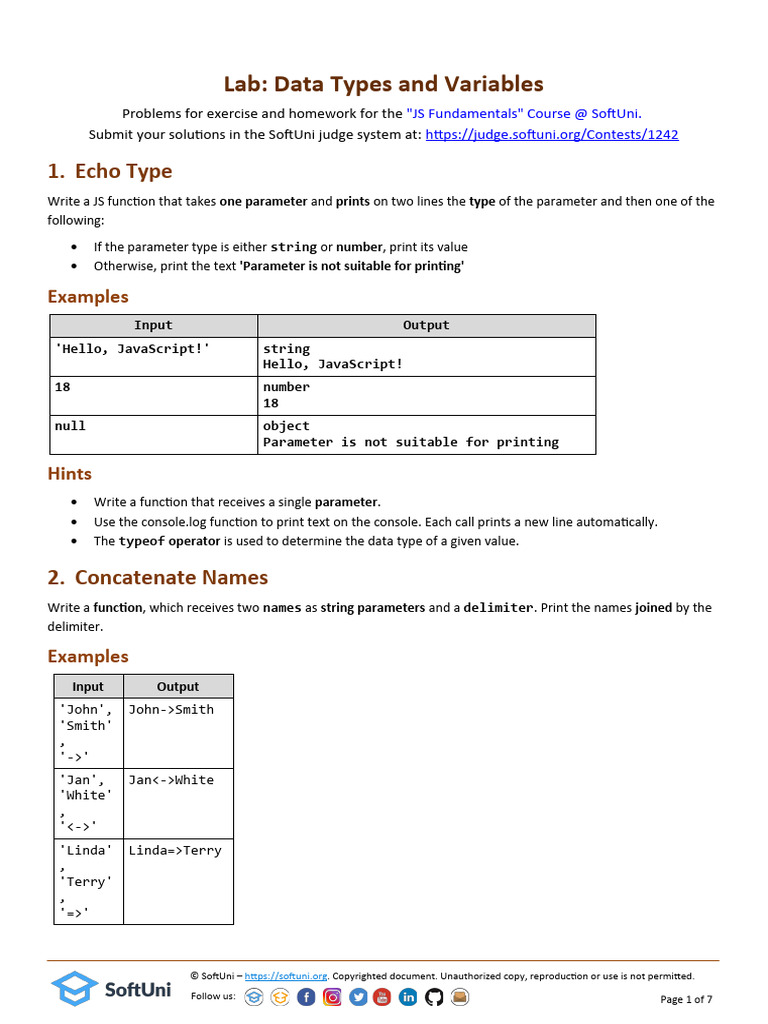 01. Echo Type - Условие | PDF | Parameter (Computer Programming ...