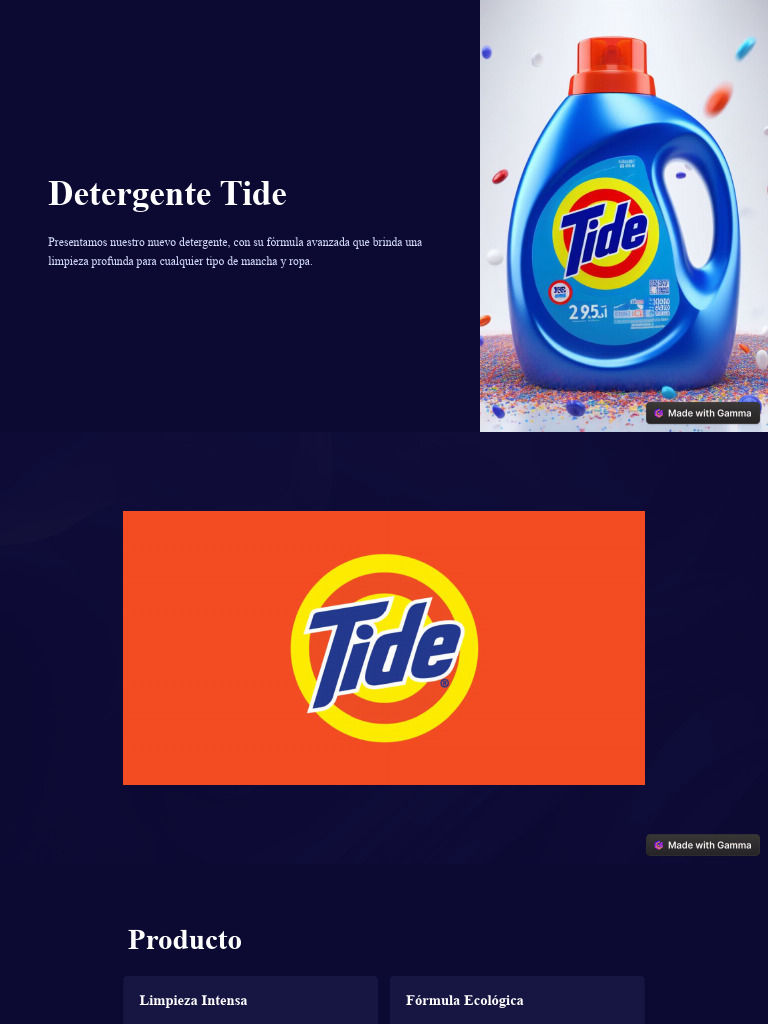¿Qué es el detergente Tide? | PDF | Detergente | Marketing