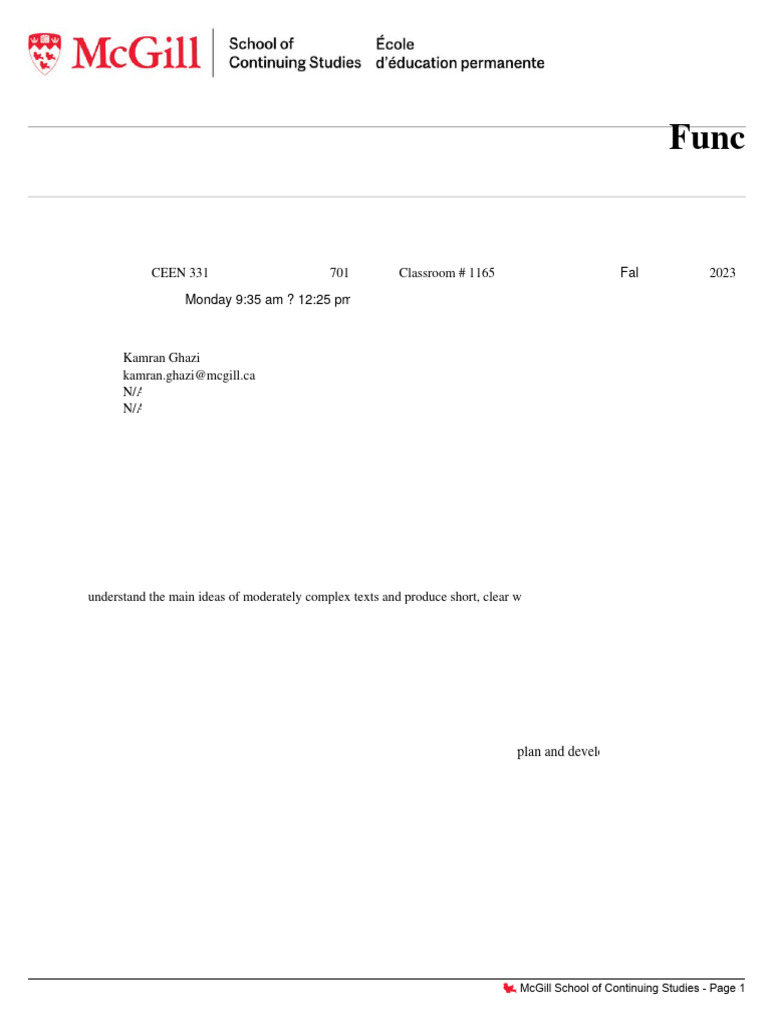 Ceen 331 701 Course Outline Fall 2023 2 Pdf Essays Sexual Harassment 