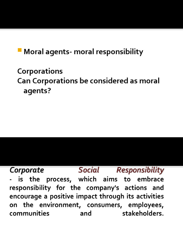 Moral Agents-Moral Responsibility Corporations Can Corporations Be ...