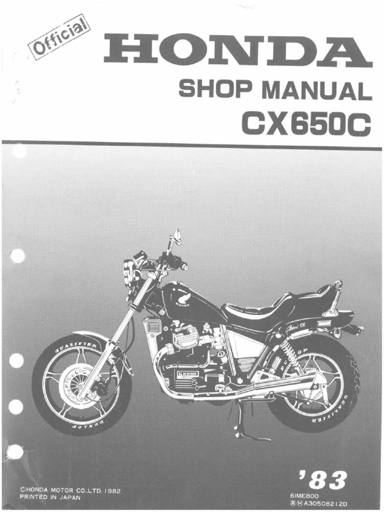1983 Honda CX650C Shop Manual | PDF