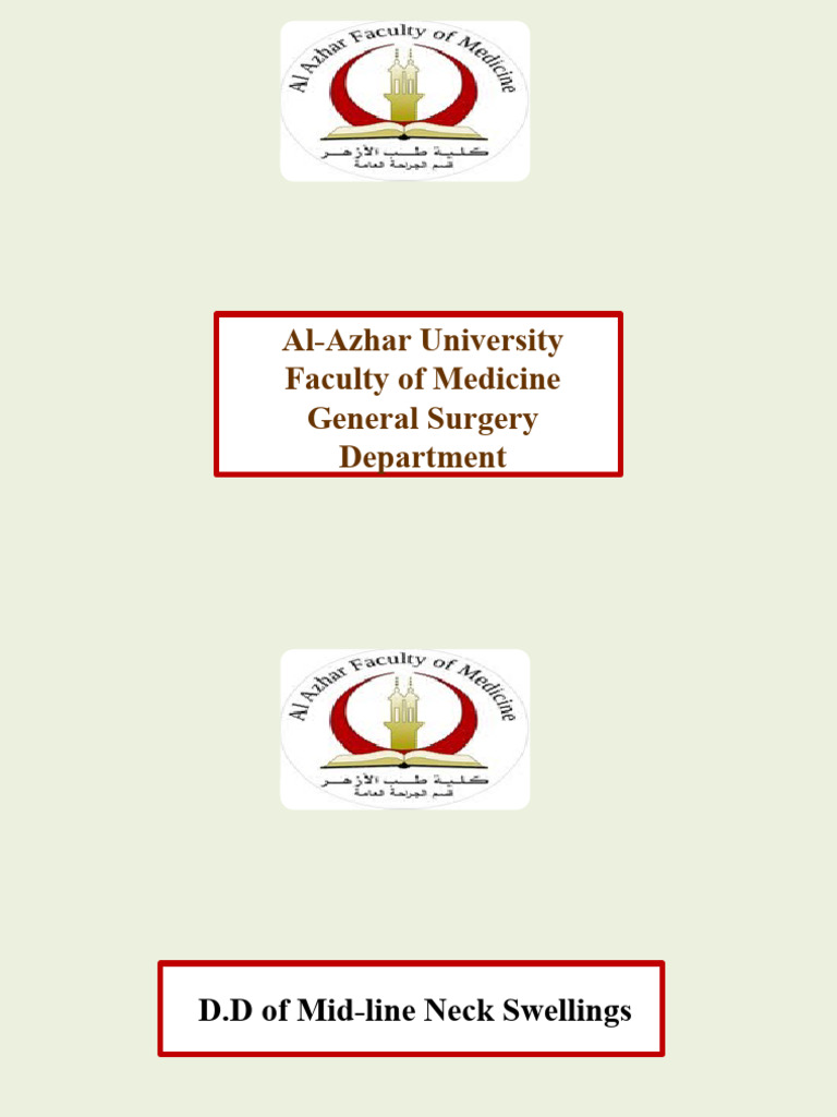 D D Of Mid Line Neck Swellings Pdf Diseases And Disorders Medical