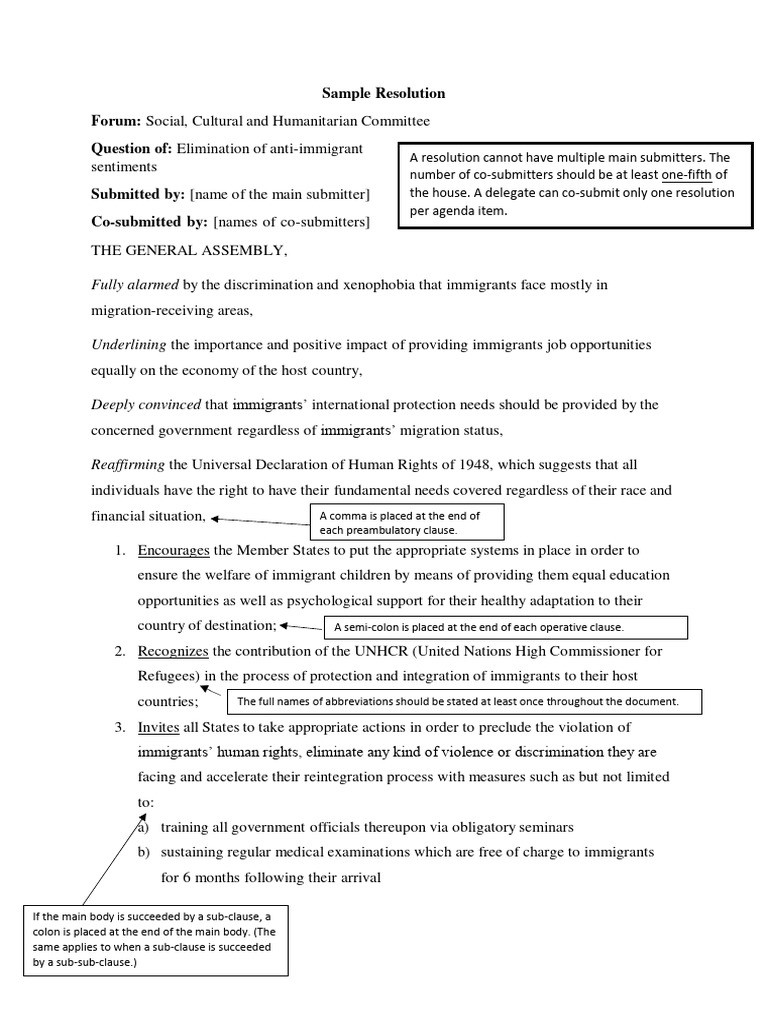 Sample Resolution Pdf Immigration Justice