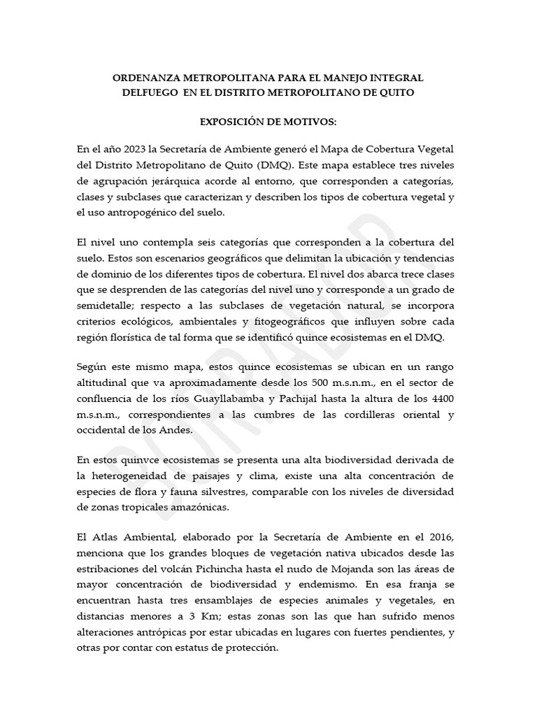 Texto Final Proy. Ord. Mif - 29-01-2024 | PDF | Fuego fatuo | Los bosques