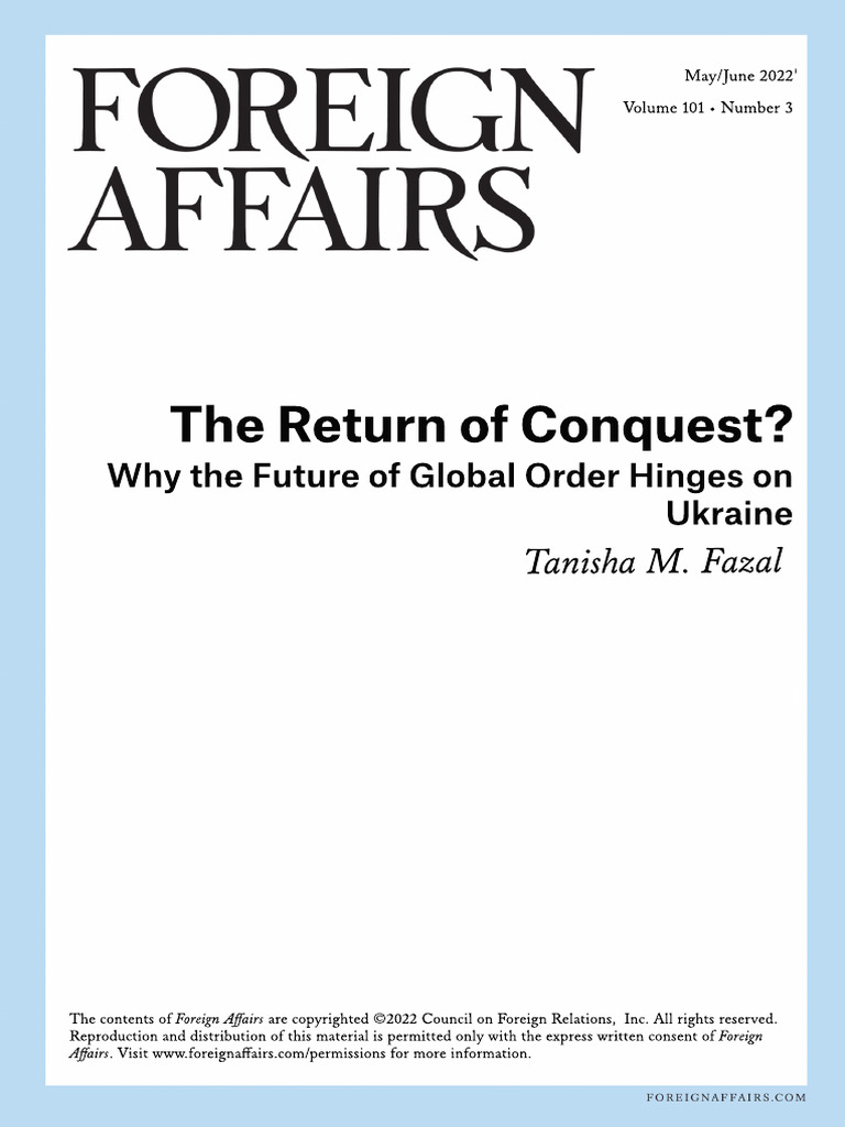 The Return of Conquest?: Ta Ni S H A M. Fa Z A L | PDF | Vladimir Putin | World Politics