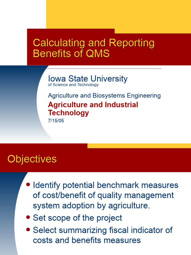 Calculating and Reporting Benefits of QMS | PDF | Quality Management ...