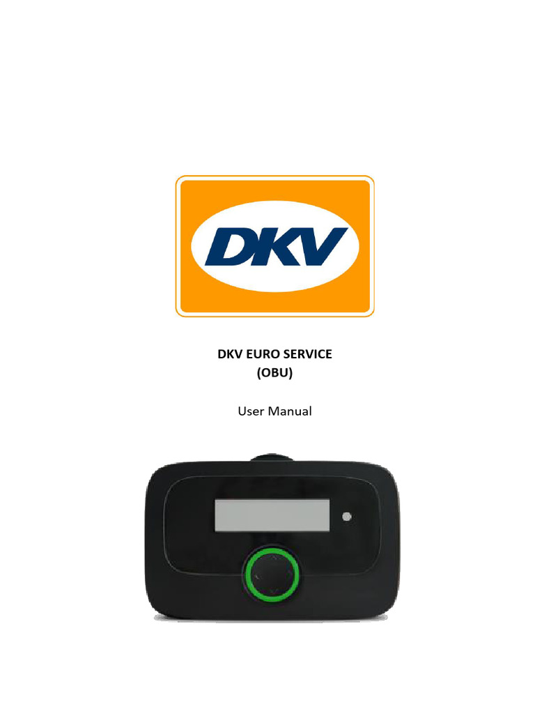 DKV Box Europe Obu Usermanual Eng | PDF | Bluetooth | Adhesive