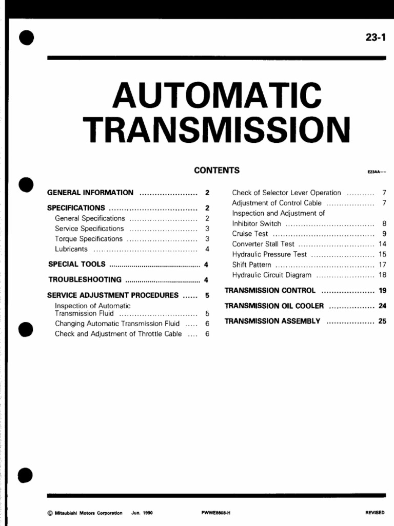 23 Automatic Transmission | PDF | Automatic Transmission | Throttle