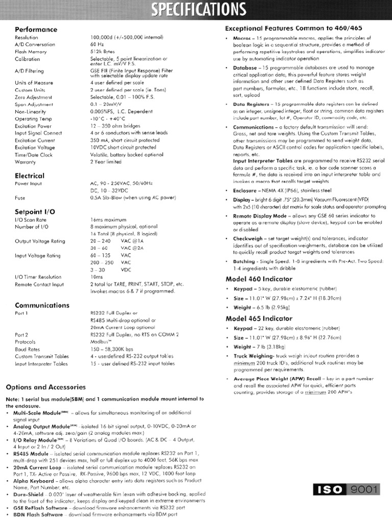 GSE 465 Brochure | PDF