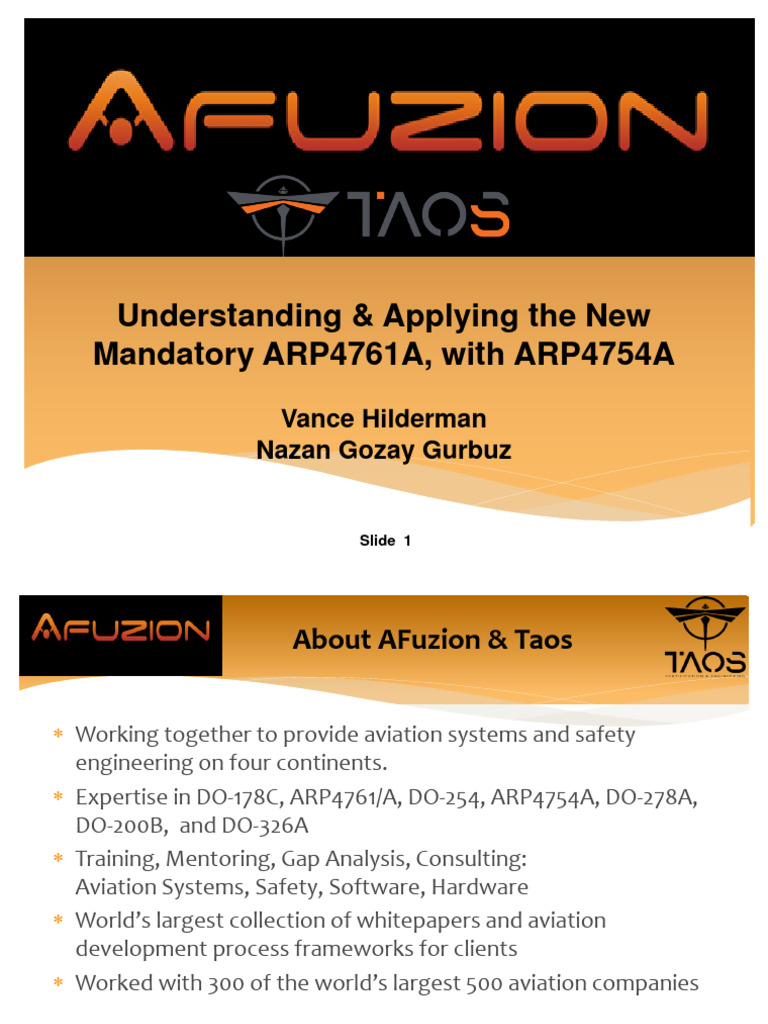 Webinar Sae Arp 4761 And 4754a Pdf Systems Engineering Aviation