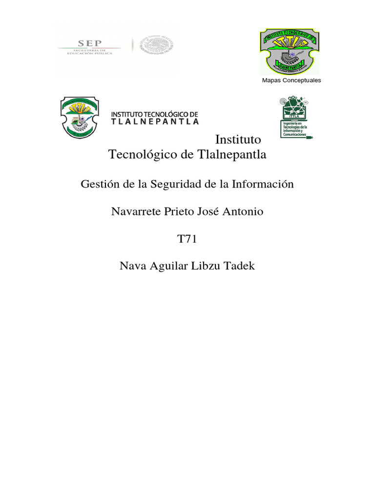 Gestion de La Seguridad Informatica 2.1 Mapa Conceptual | Descargar ...