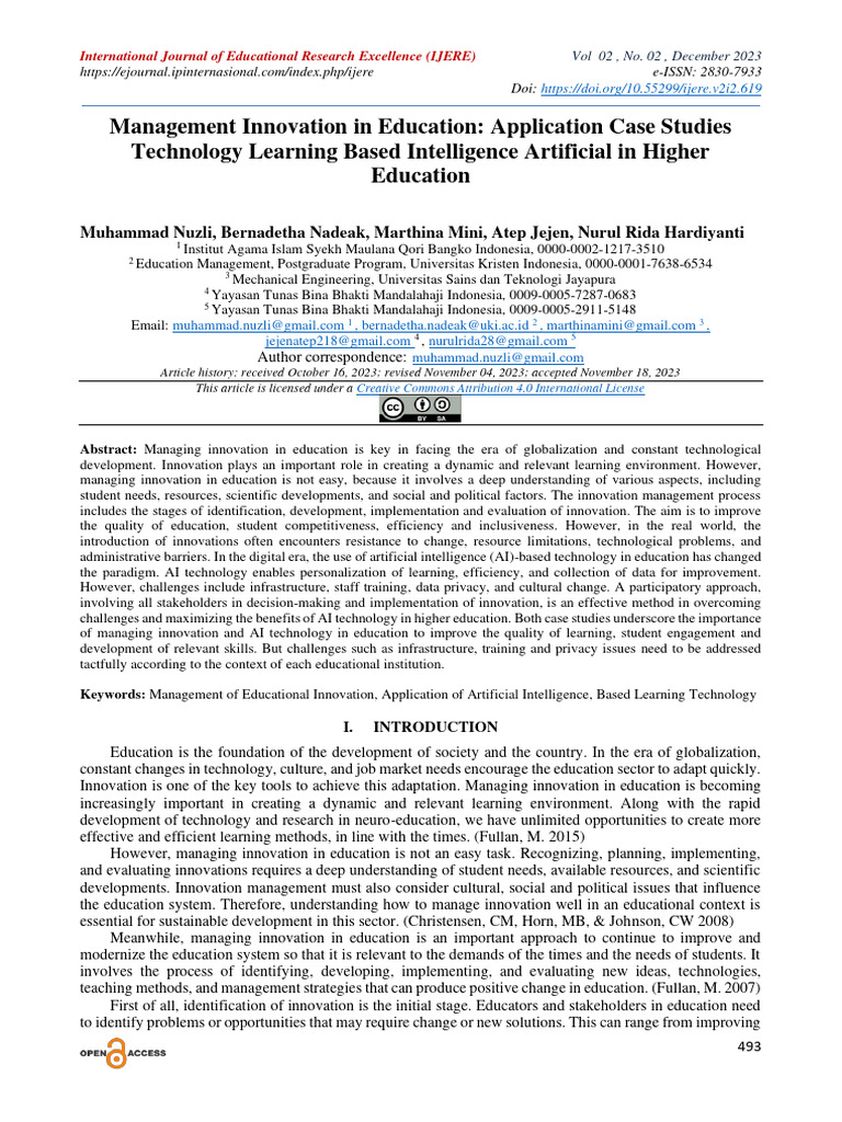 Pub Muhammad+Nuzli IJERE | PDF | Artificial Intelligence | Intelligence (AI) & Semantics