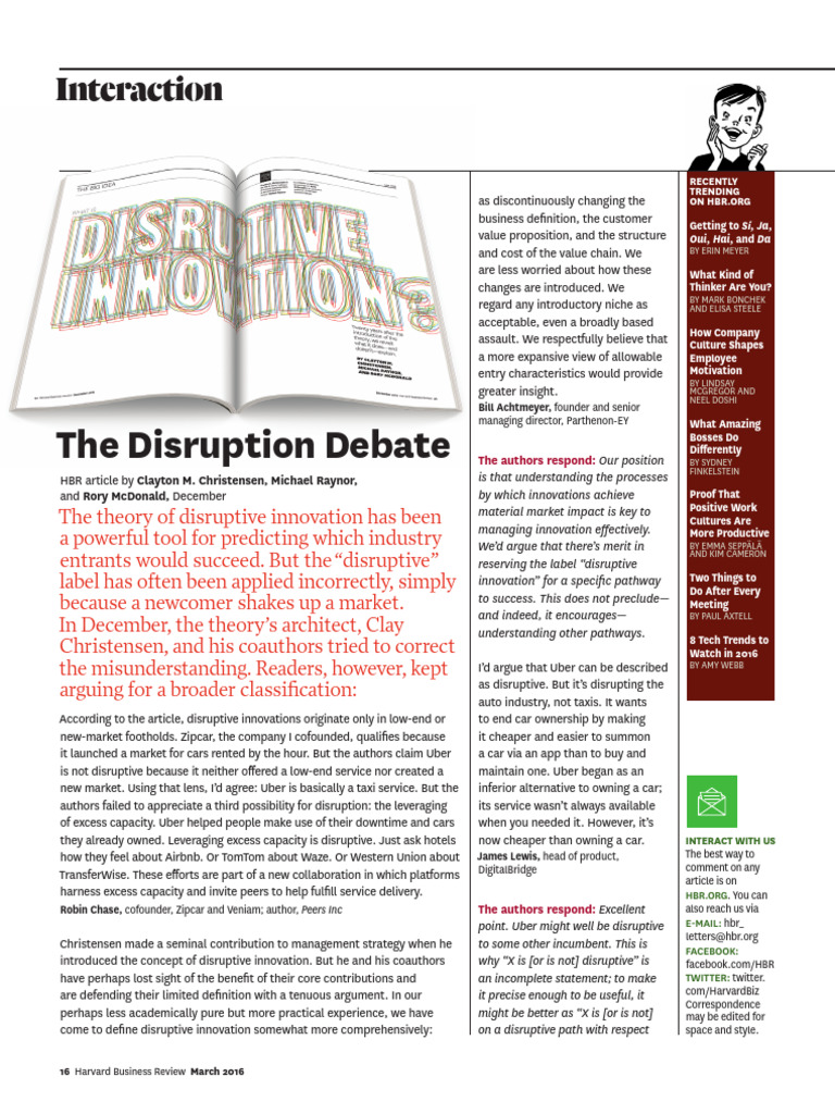 Disrupt Interaction | PDF | Disruptive Innovation | Innovation