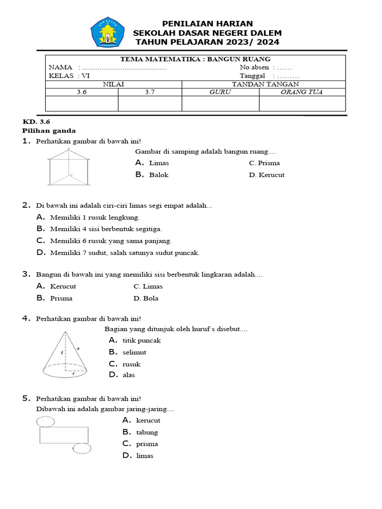 PH Bangun Ruang | PDF | Griya & Taman