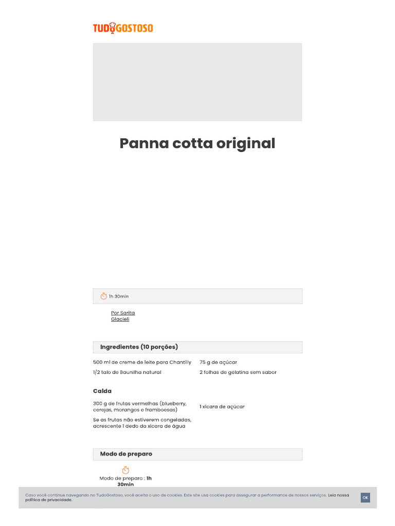 Panna Cota Original | PDF