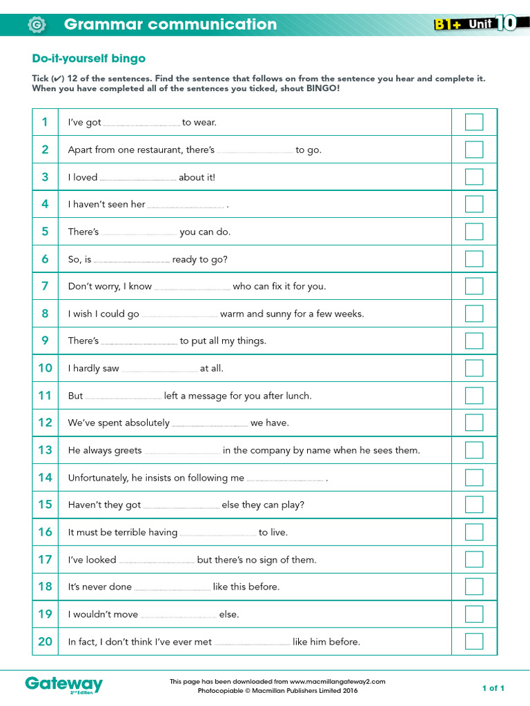 B1+ UNIT 10 Grammar Communication | PDF B1+ UNIT 10 Grammar Communication | PDF