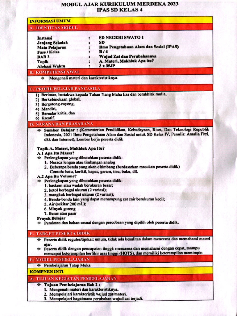 Modul Ajar Pak Andre | PDF