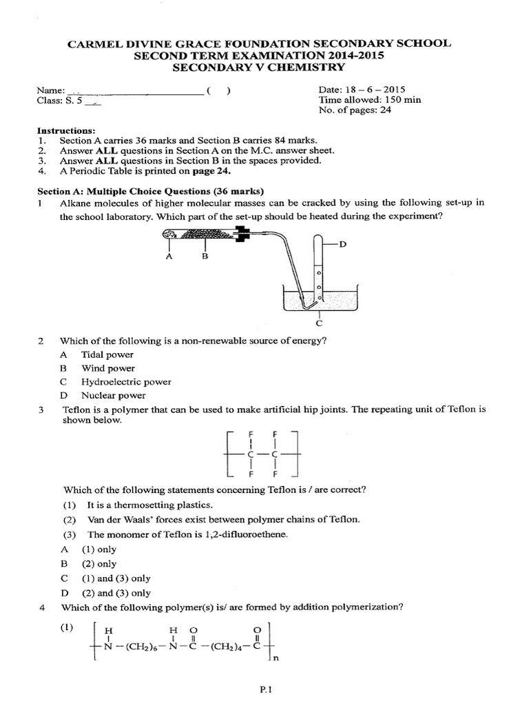Second Term Exam Part A Q | PDF