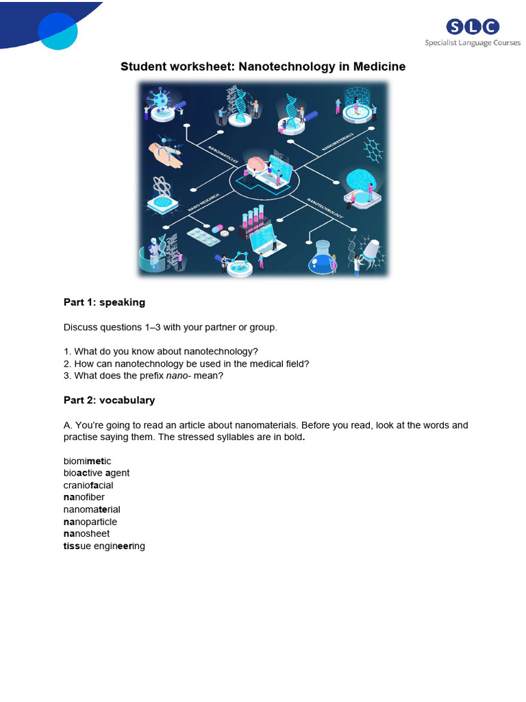 Nanotechnology - Student's Worksheet | PDF