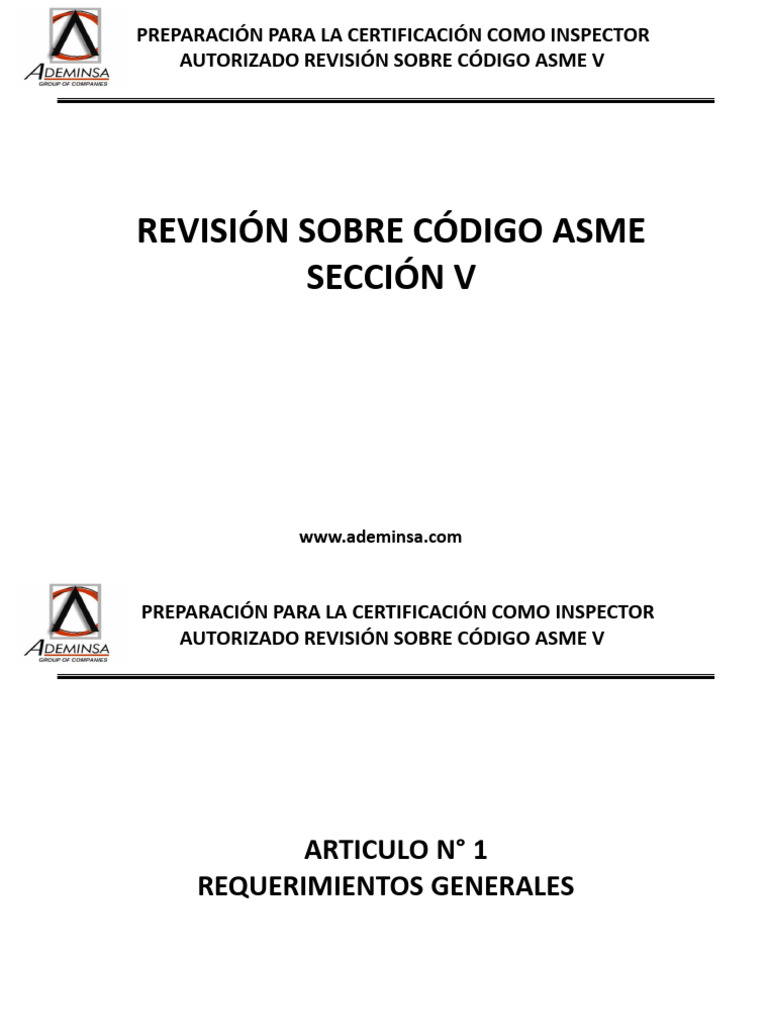 Asme V | PDF | Calibración | Soldadura