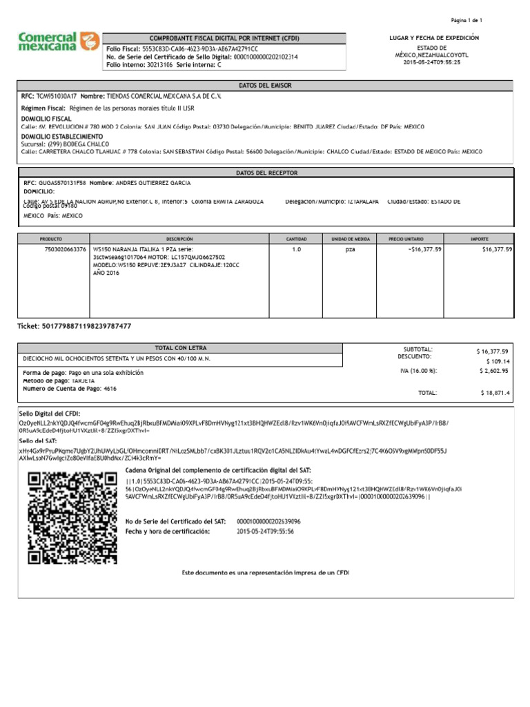 Factura Comer | Descargar gratis PDF | Documentos empresariales ...