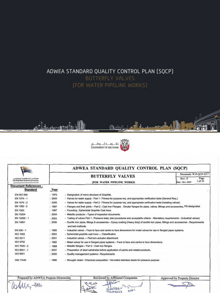 Adwea Standard Quality Control Plan (SQCP) : Butterfly Valves (For ...