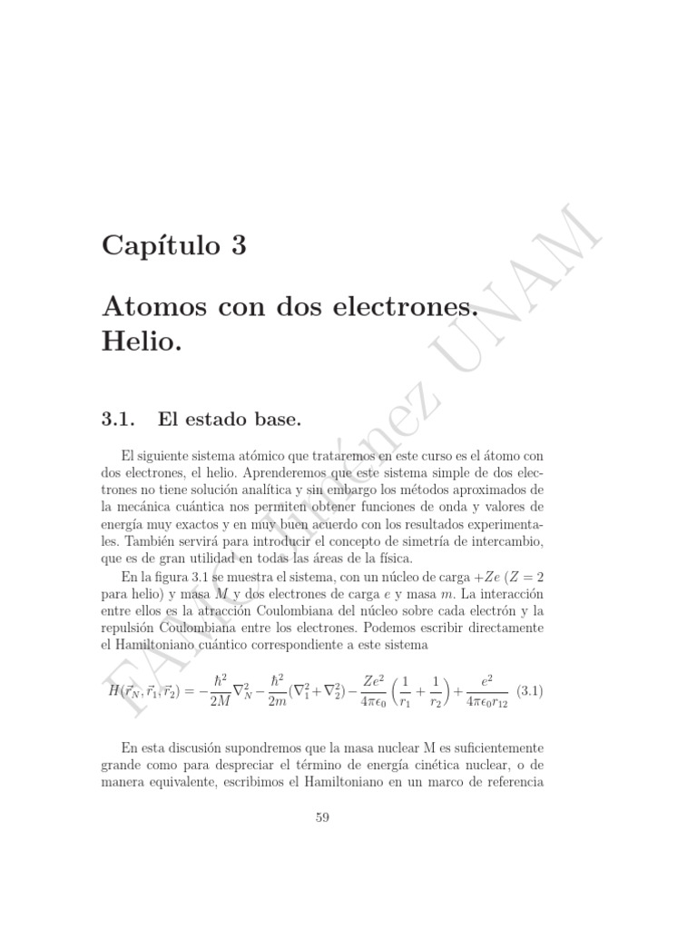 Notas Helio 2 | PDF | Electrón | Hamiltoniano (Mecánica Cuántica)