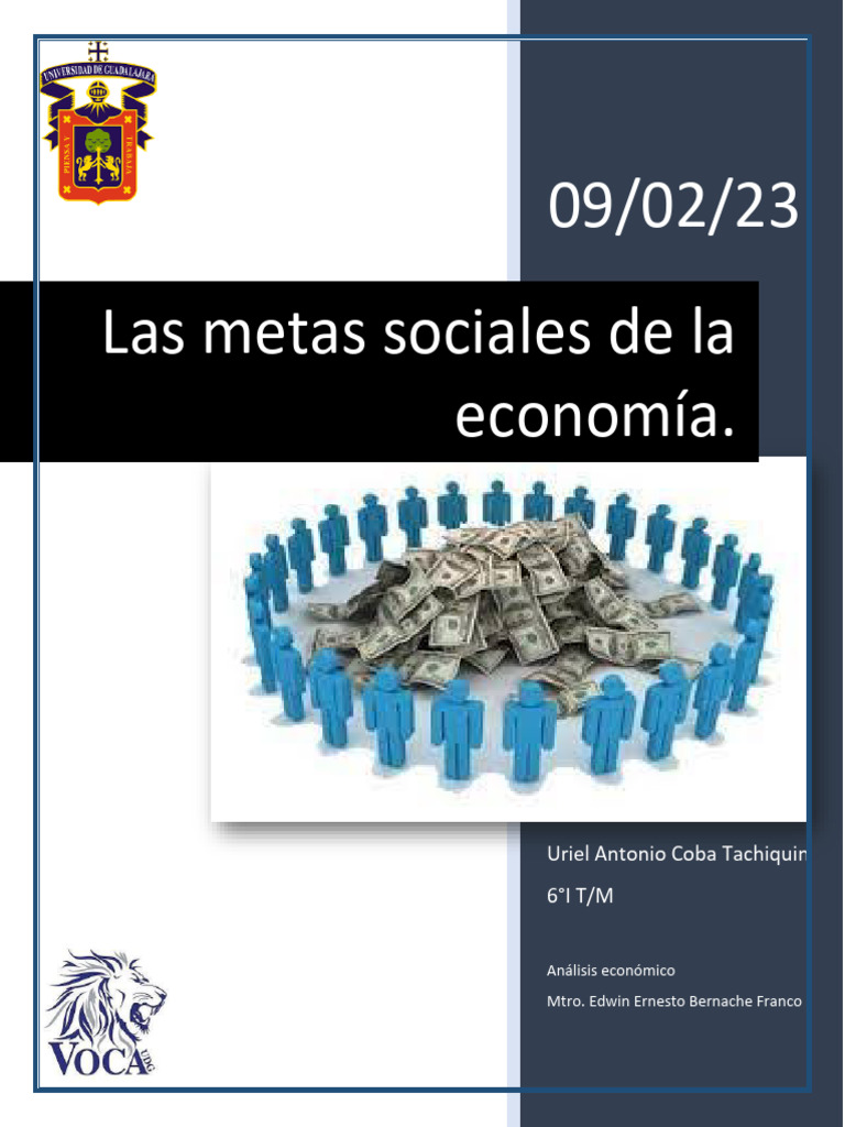 Actividad 2 - Metas Sociales de La Economía | PDF