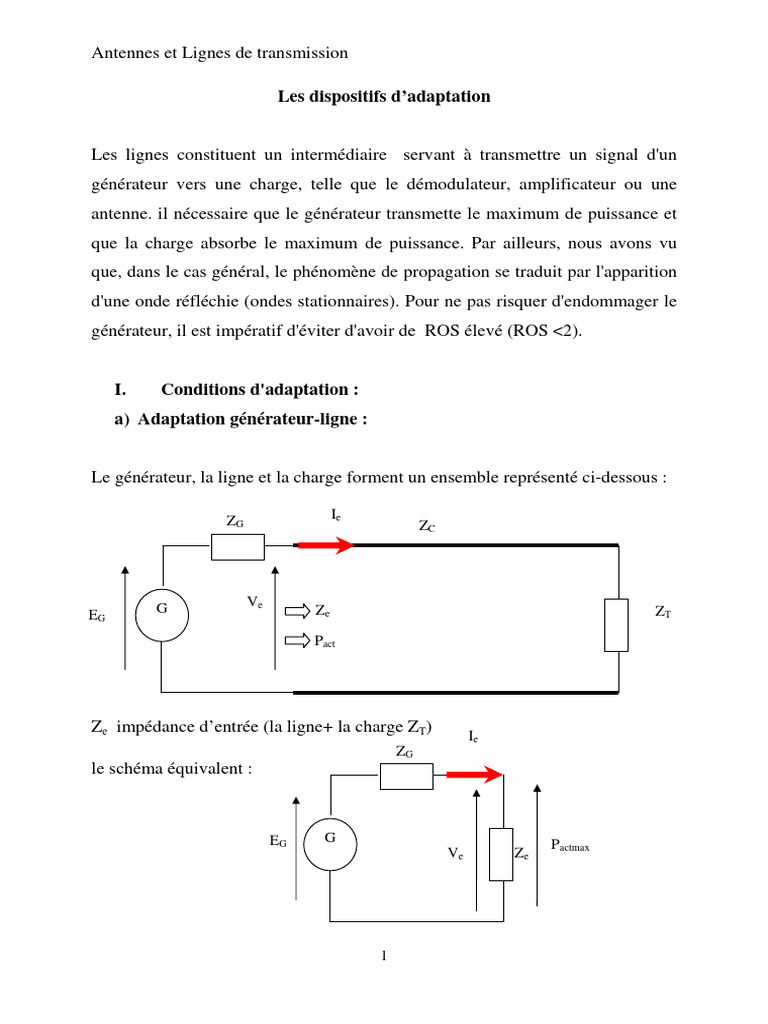 Adaptation d'impédance en transmission | PDF | Sans fil | Électromagnétisme