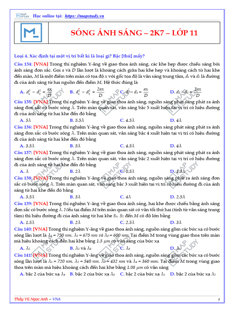Sóng Ánh Sáng - 2k7 - L P 11 | PDF