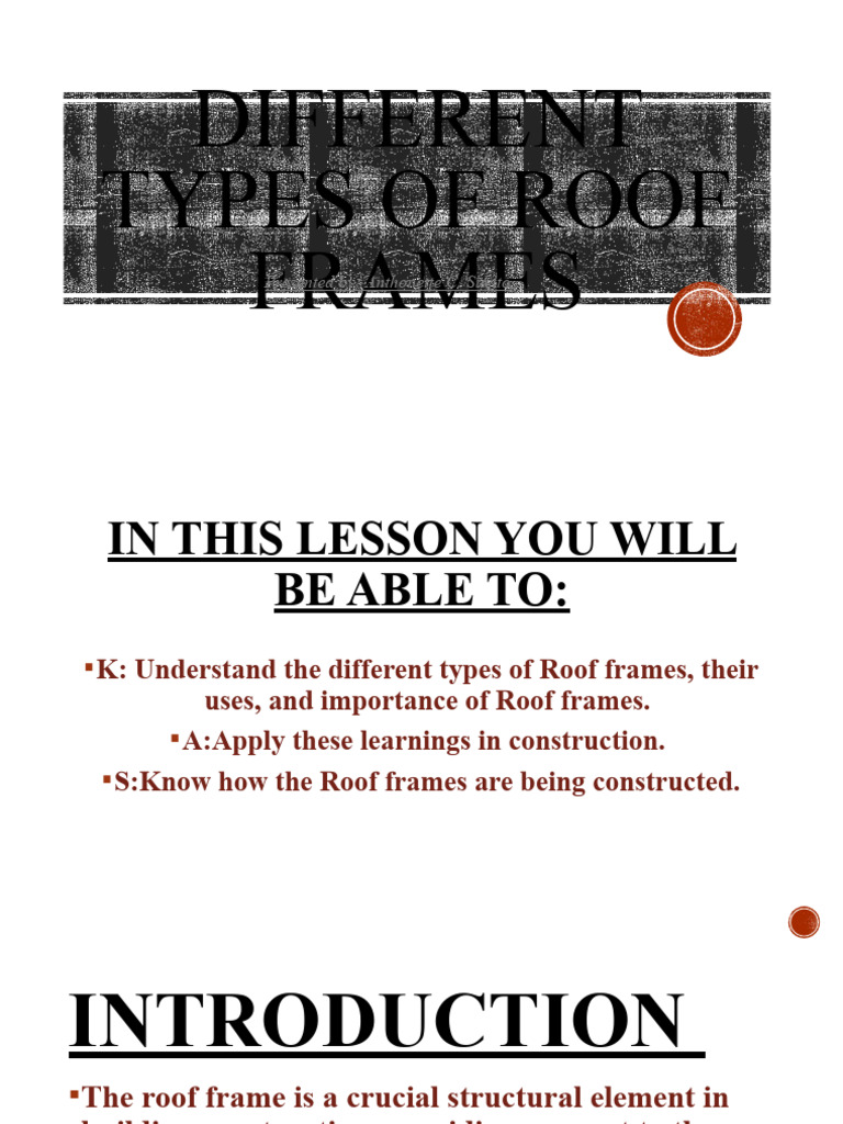 Types of Roof Frames Explained | PDF | Framing (Construction) | Roof