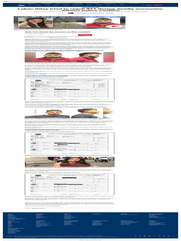 Laken Riley Murder - Police Records Reveal Explosive Evidence Against ...