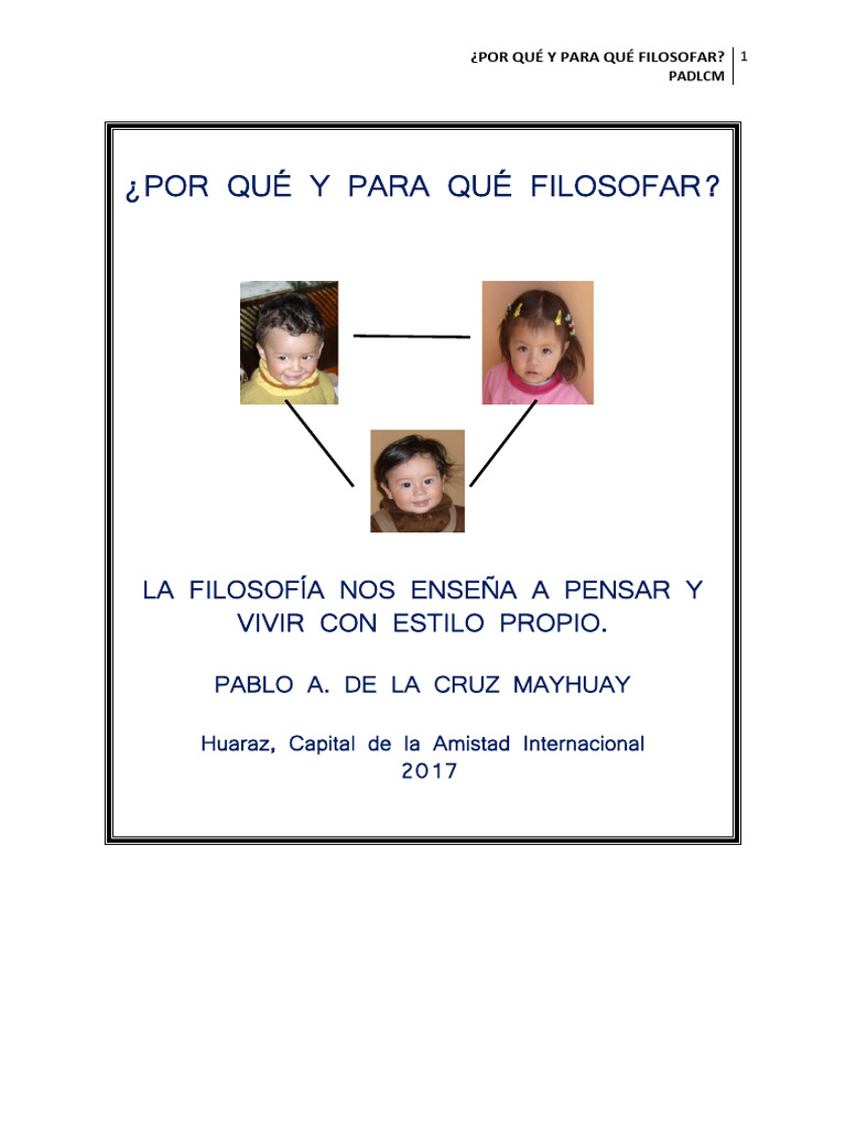 Por Qué y para Qué Filosofar | PDF | Verdad | Prometeo
