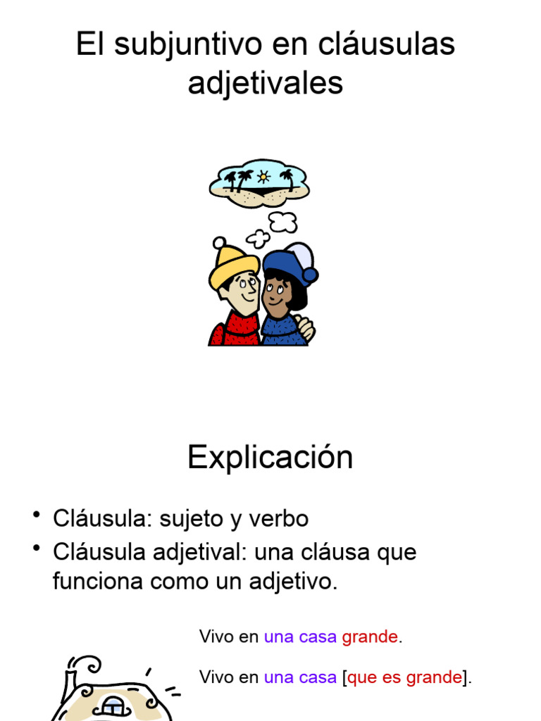 Subjuntivo en Cláusulas Adjetivales - 20181 | PDF | Mecánica del ...