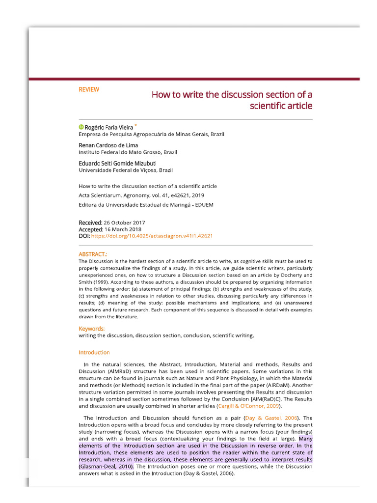 Writing Discussion Guidelines | PDF