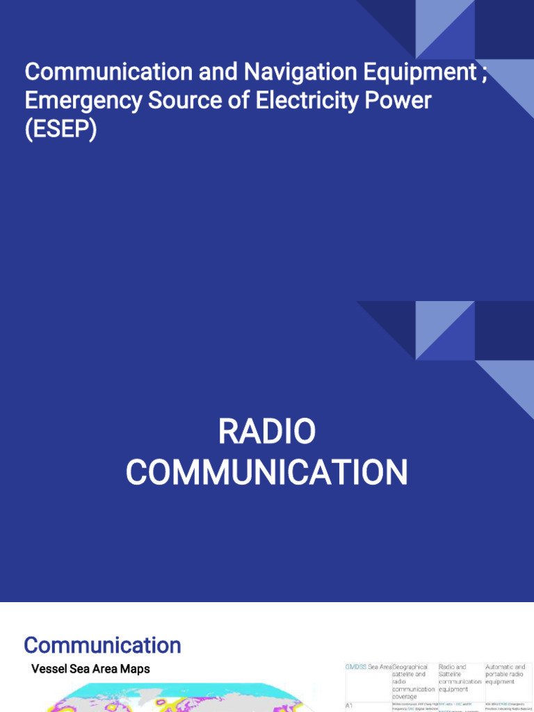 NAVKOM + EMERGENCY SOURCE OF ELECTRICAL POWER (ESEP) - Kelompok B | PDF ...