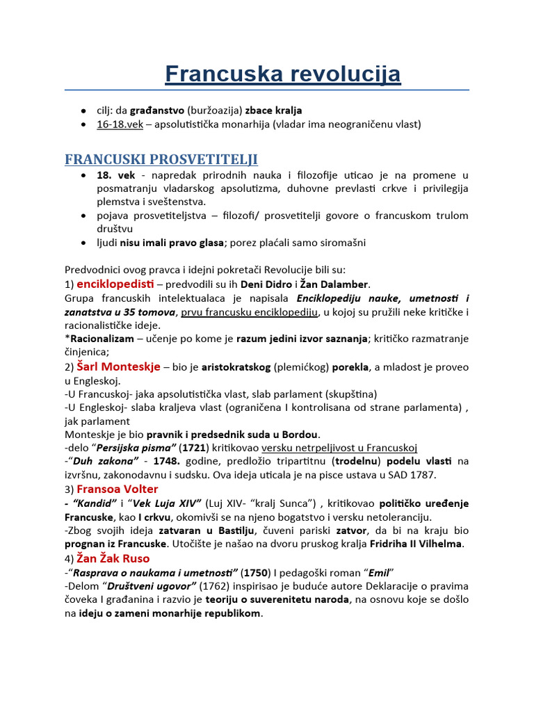 Francuska Revolucija | PDF