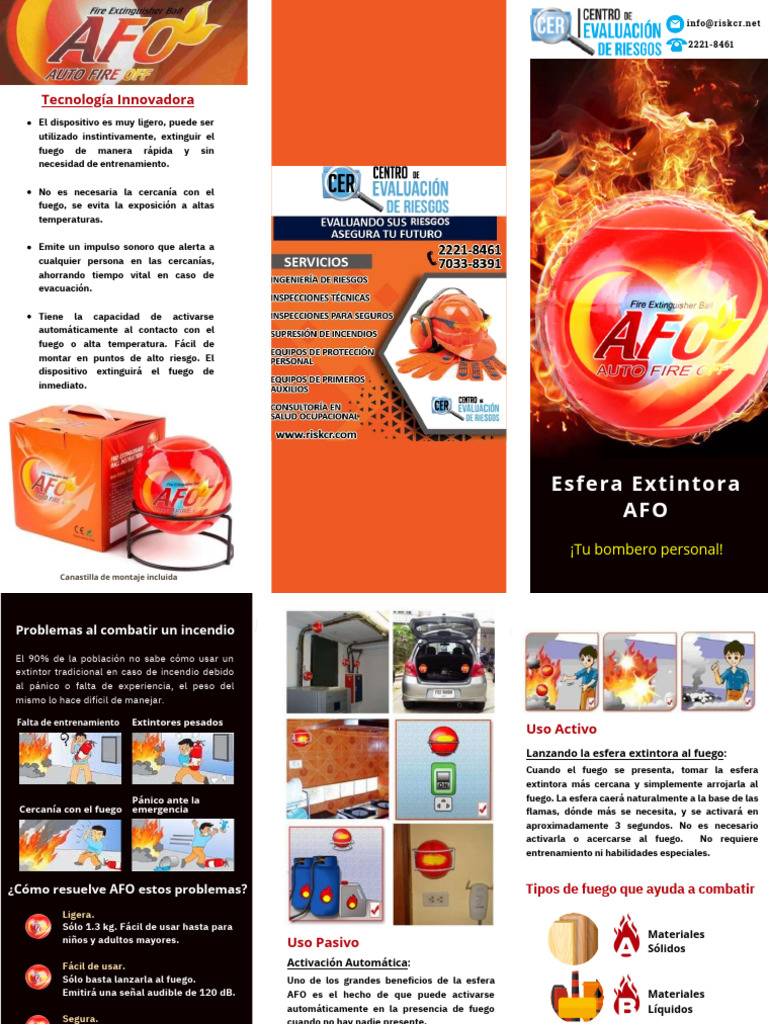 Esfera Extintora AFO: Seguridad Automática | PDF | Incendios