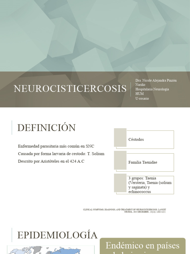NEUROCISTICERCOSIS | PDF | Inmunología | Enfermedades animales