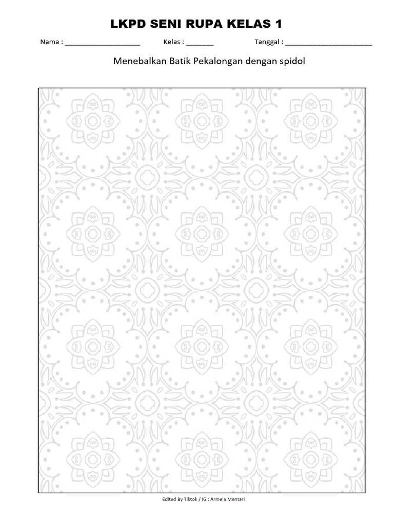 LKPD Seni Rupa Pola Batik Ok | PDF