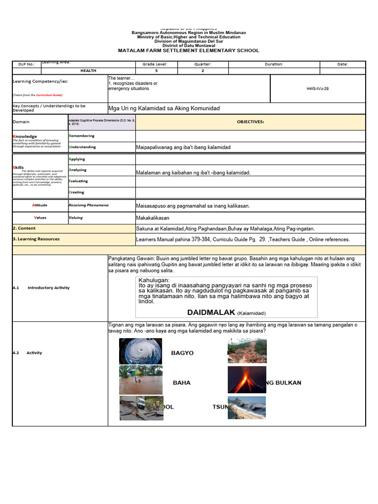 Cot - DLP - Mapeh 5 by Teacher Jelyn v. Chavez | PDF